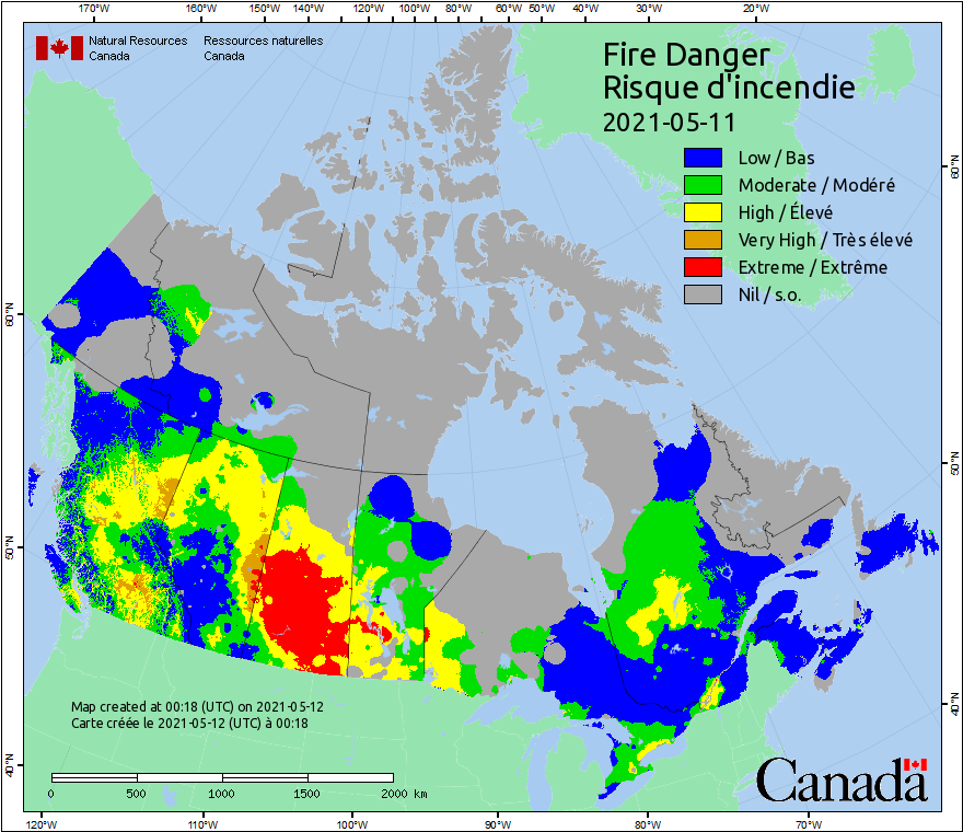 Canadian Wildland Fire Information System | Fire Weather Maps