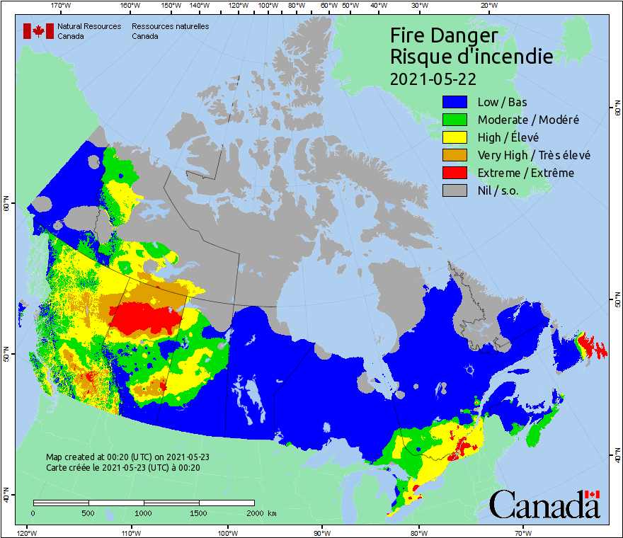 Canadian Wildland Fire Information System | Fire Weather Maps