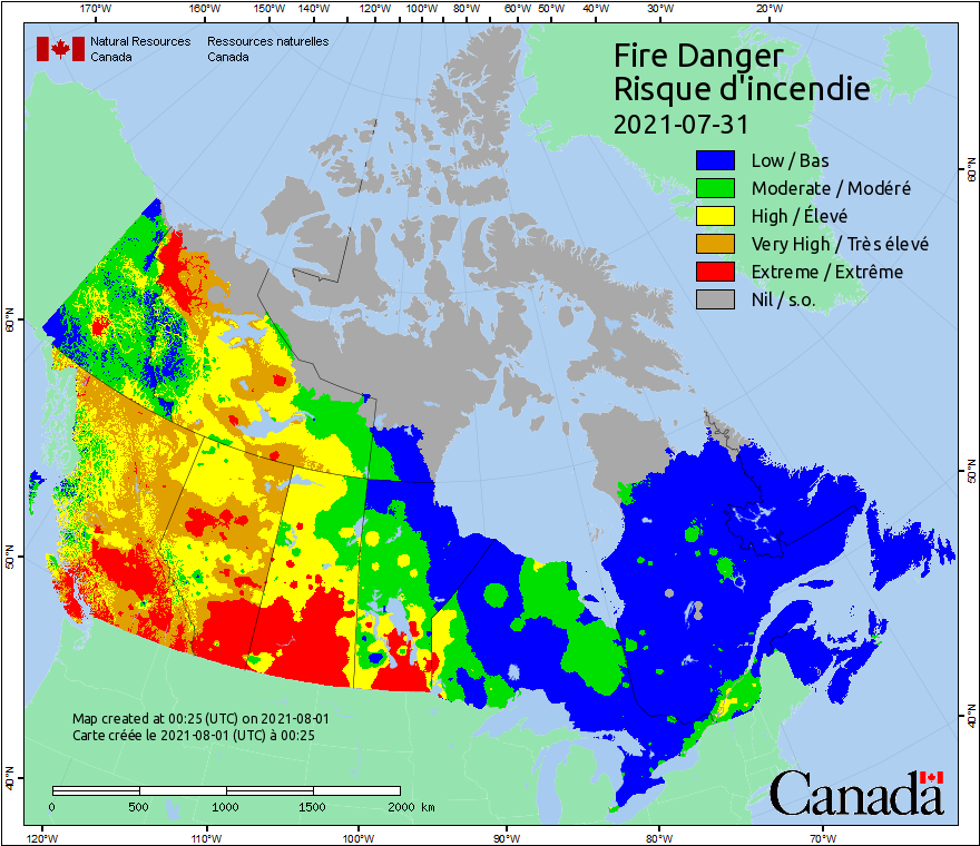 Canadian Wildland Fire Information System | Fire Weather Maps