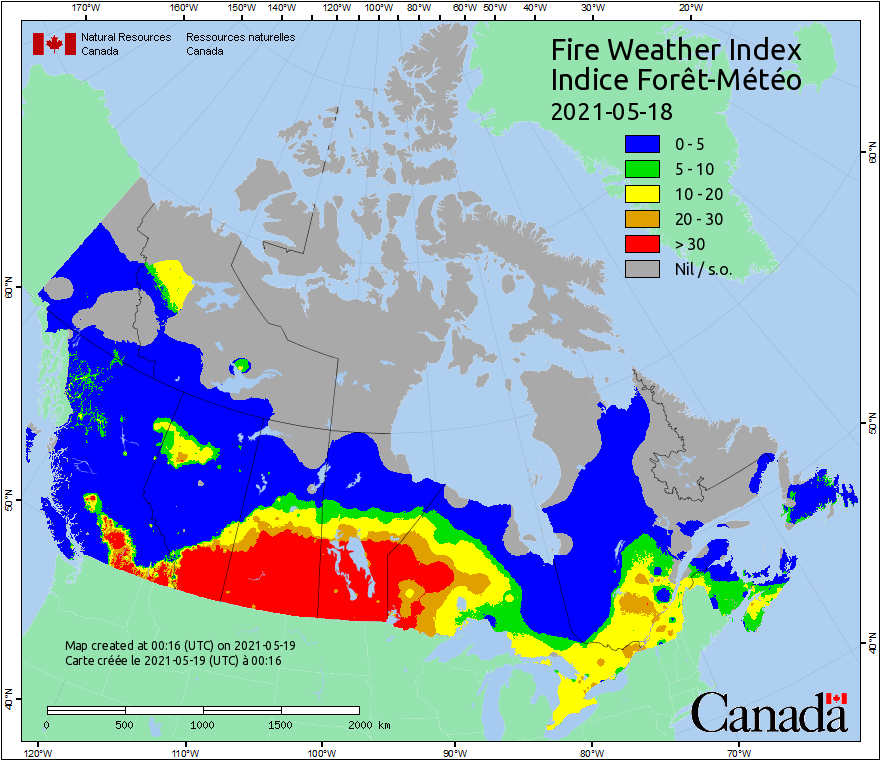 Canadian Wildland Fire Information System | Fire Weather Maps