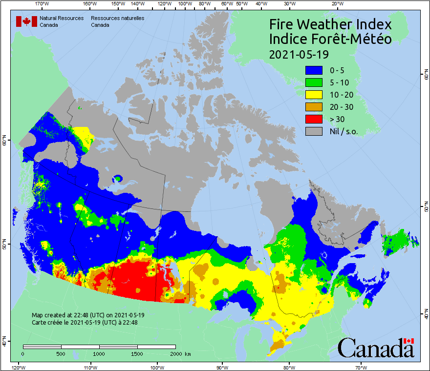 Canadian Wildland Fire Information System | Fire Weather Maps