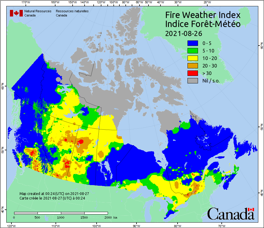 Canadian Wildland Fire Information System | Fire Weather Maps