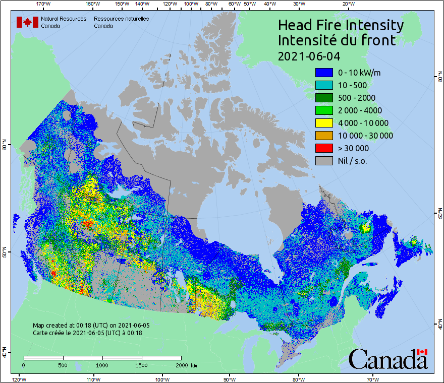 Canadian Wildland Fire Information System | Fire Behavior Maps