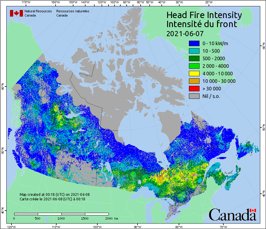 Canadian Wildland Fire Information System | Fire Behavior Maps