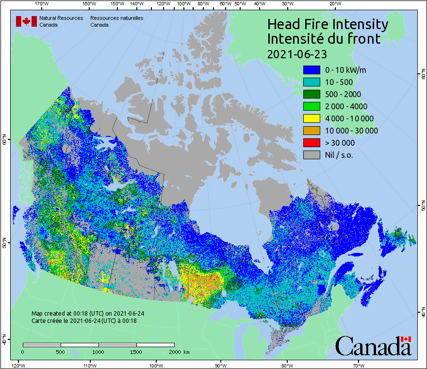 Canadian Wildland Fire Information System | Fire Behavior Maps