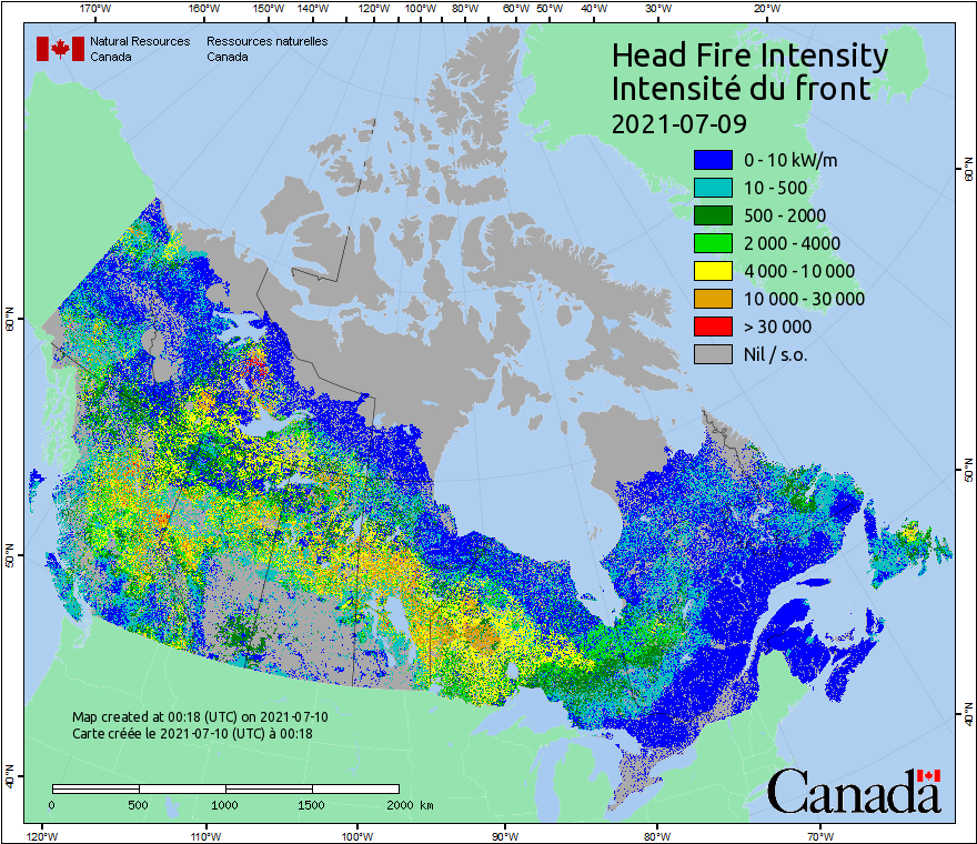 Canadian Wildland Fire Information System | Fire Behavior Maps