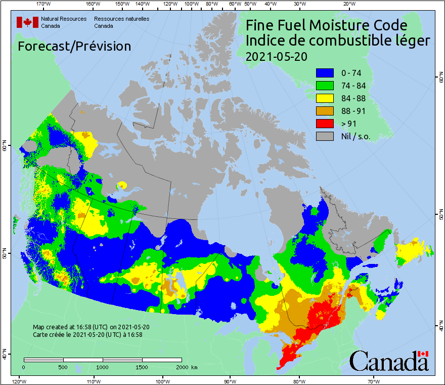 Canadian Wildland Fire Information System | Fire Weather Maps