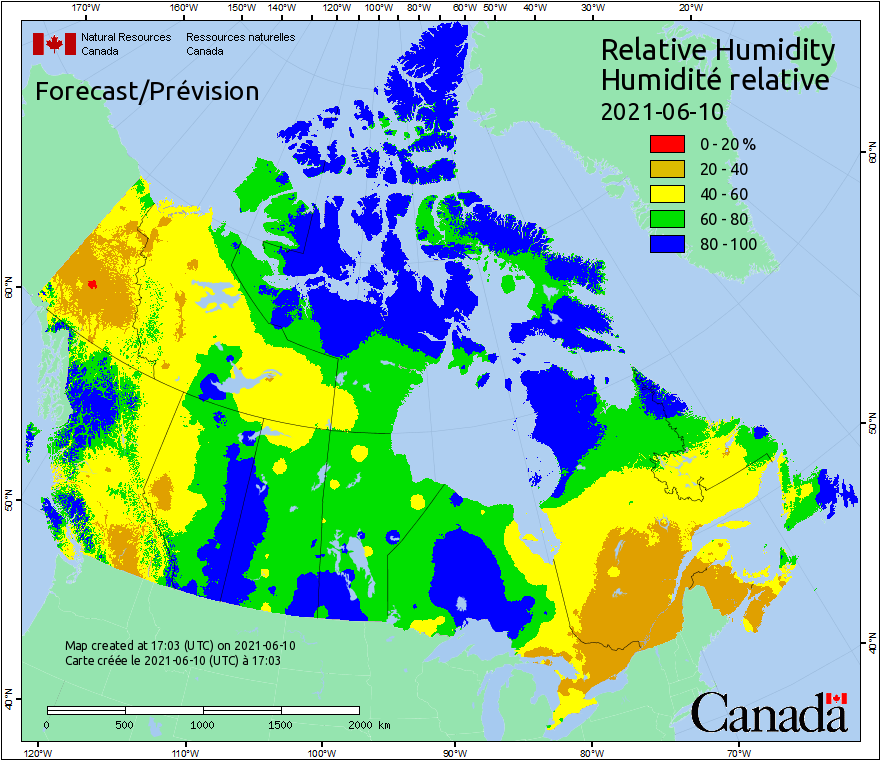 Canadian Wildland Fire Information System | Weather Maps