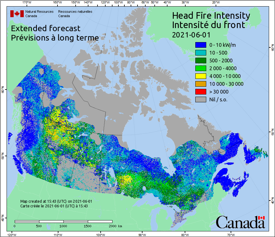 Canadian Wildland Fire Information System | Fire Behavior Maps