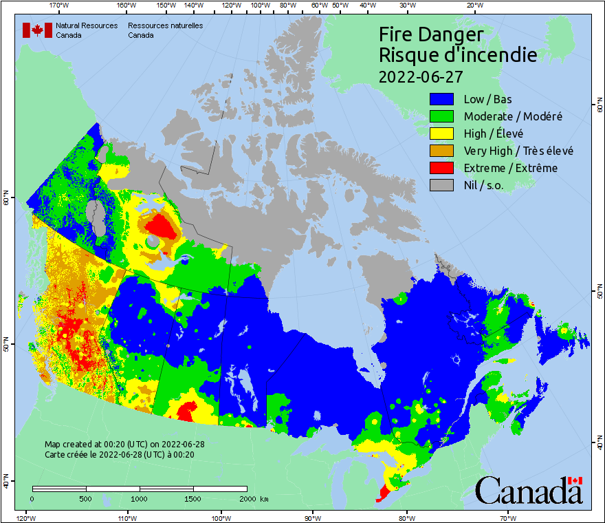 Canadian Wildland Fire Information System | Fire Weather Maps