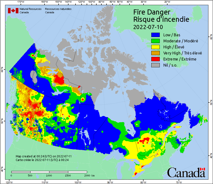 Canadian Wildland Fire Information System | Fire Weather Maps