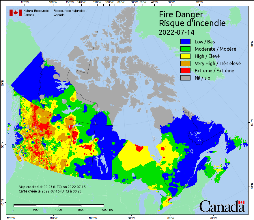 Canadian Wildland Fire Information System | Fire Weather Maps