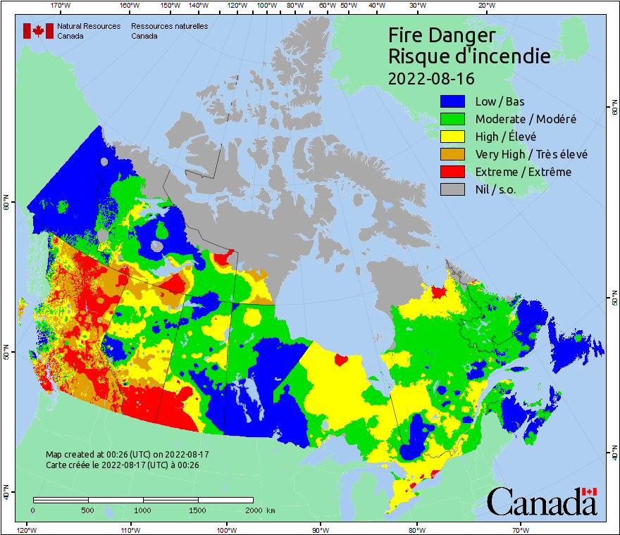 Canadian Wildland Fire Information System | Fire Weather Maps