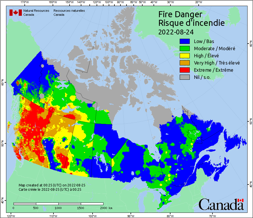 Canadian Wildland Fire Information System | Fire Weather Maps