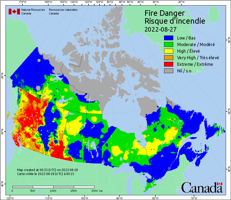 Canadian Wildland Fire Information System | Fire Weather Maps