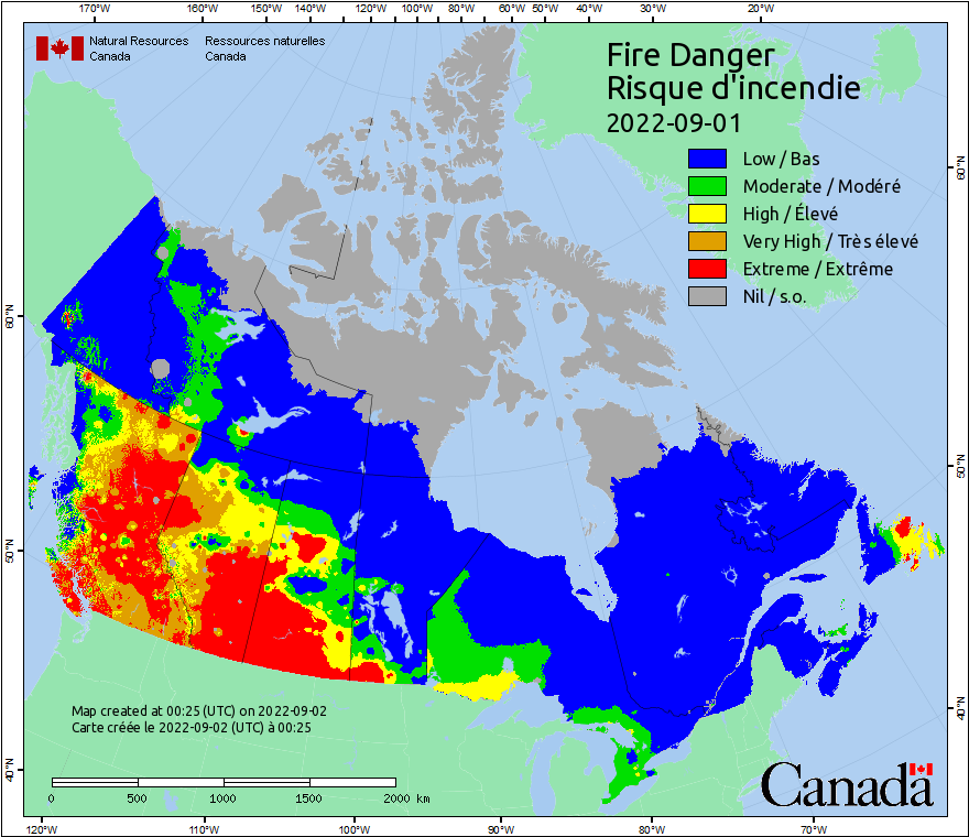 Canadian Wildland Fire Information System | Fire Weather Maps