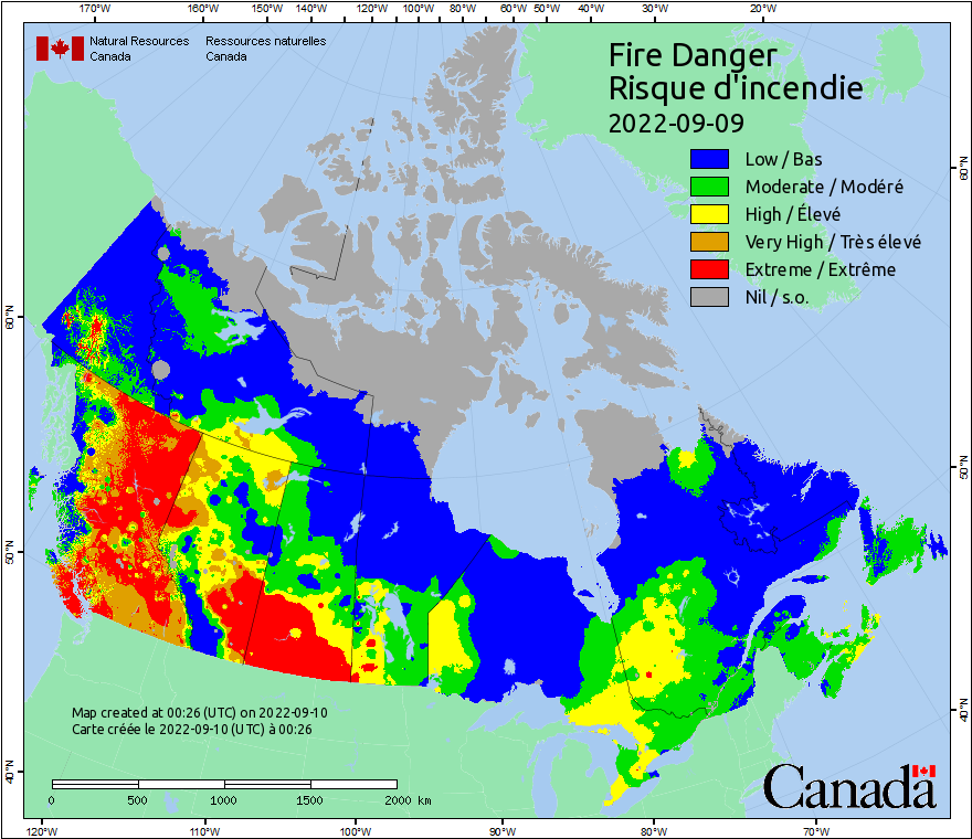 Canadian Wildland Fire Information System | Fire Weather Maps