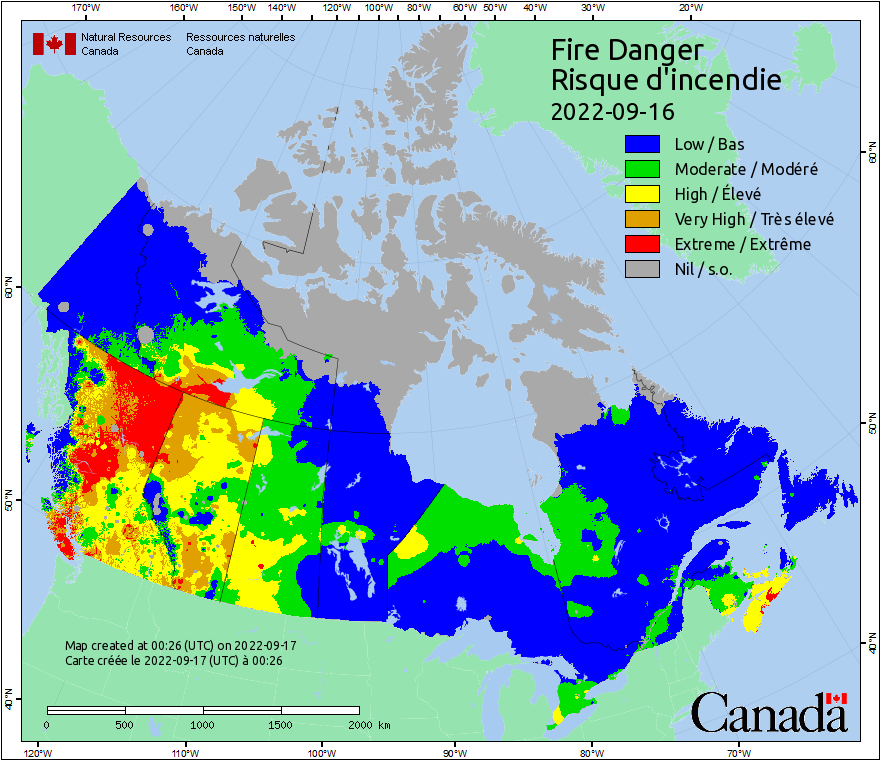 Canadian Wildland Fire Information System | Fire Weather Maps