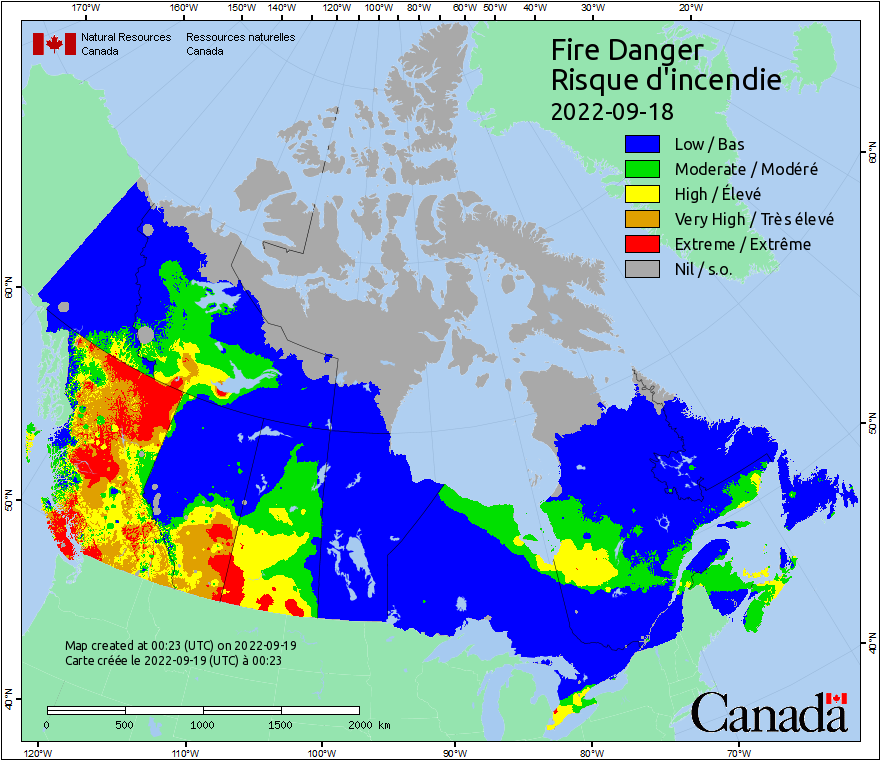 Canadian Wildland Fire Information System | Fire Weather Maps