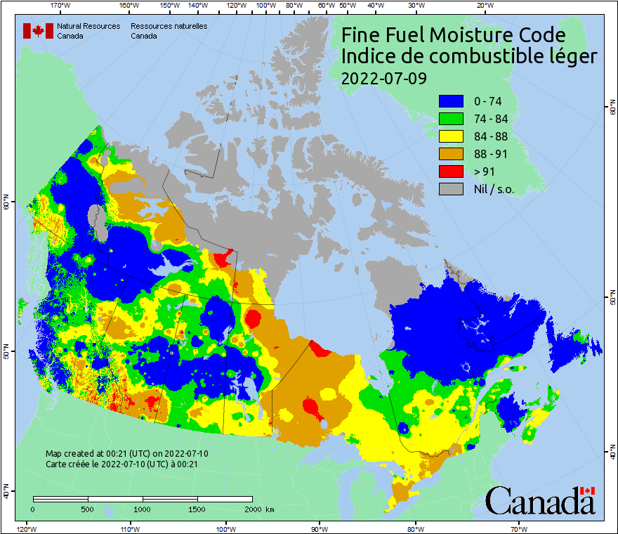 Canadian Wildland Fire Information System | Fire Weather Maps