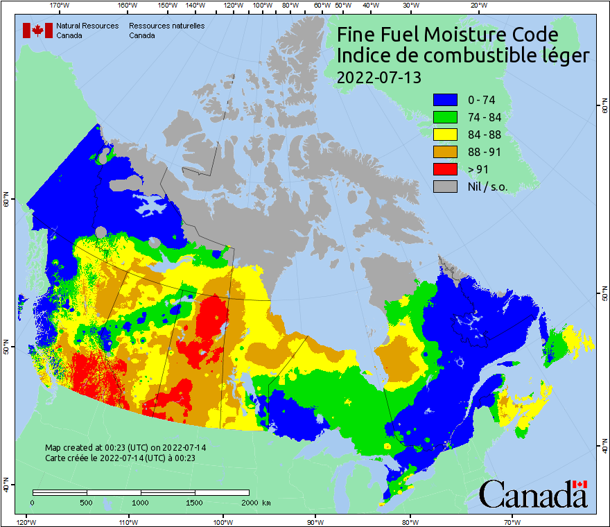 Canadian Wildland Fire Information System | Fire Weather Maps