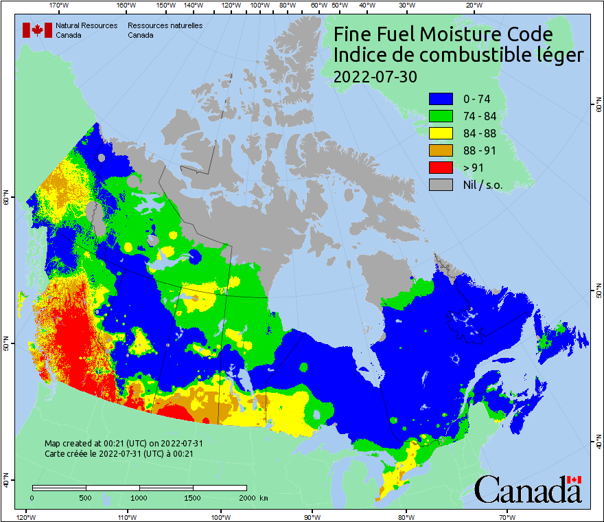 Canadian Wildland Fire Information System | Fire Weather Maps