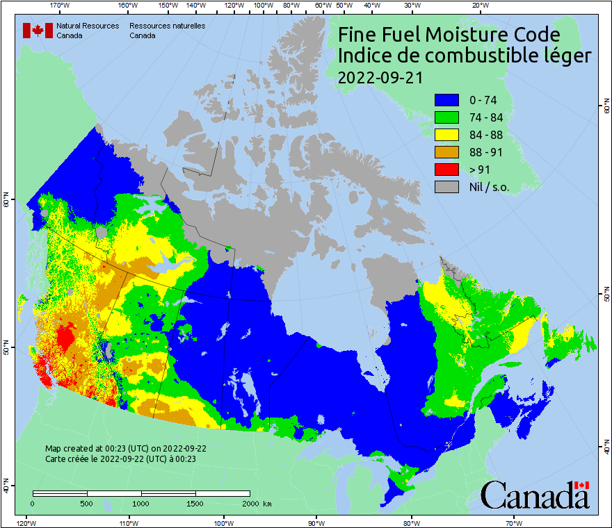 Canadian Wildland Fire Information System | Fire Weather Maps