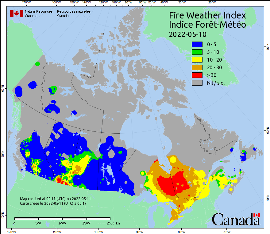 Canadian Wildland Fire Information System | Fire Weather Maps