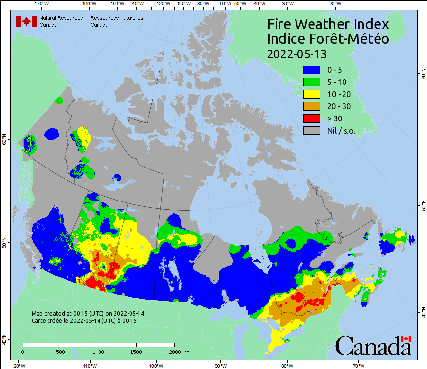 Canadian Wildland Fire Information System | Fire Weather Maps