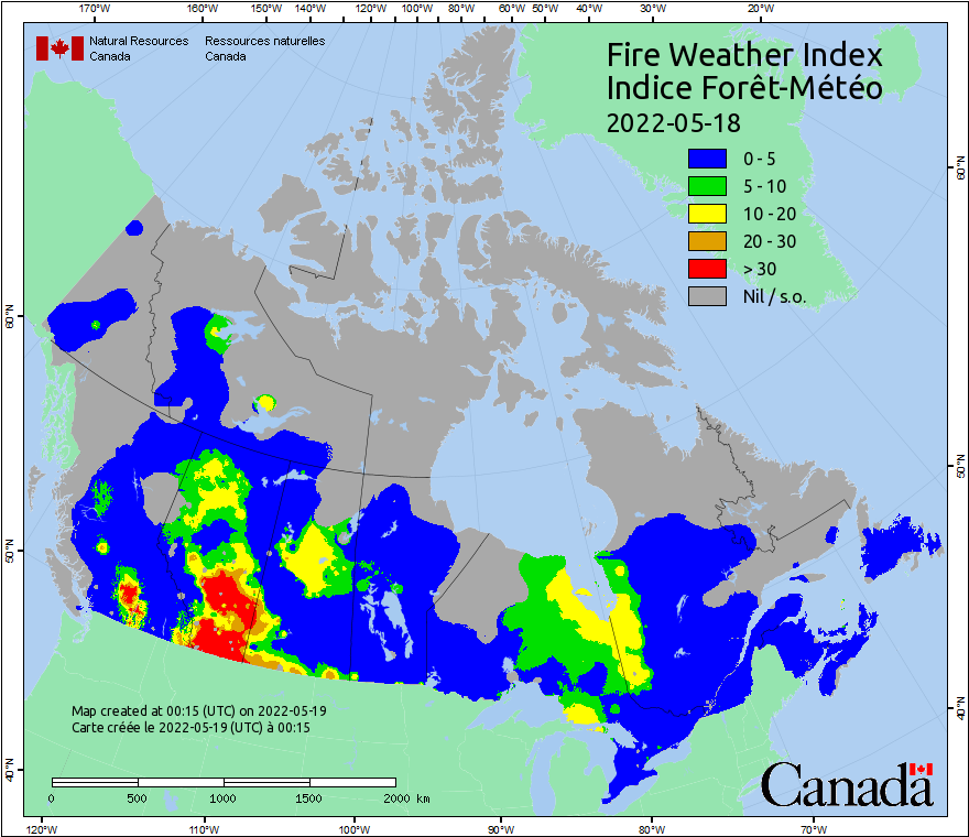 Canadian Wildland Fire Information System | Fire Weather Maps