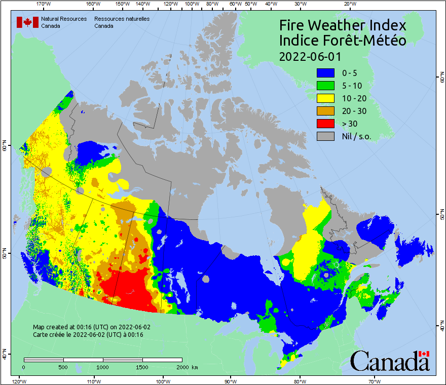 Canadian Wildland Fire Information System | Fire Weather Maps