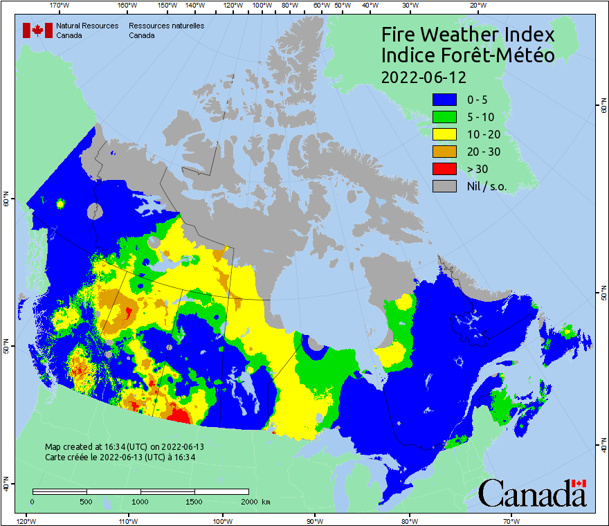 Canadian Wildland Fire Information System | Fire Weather Maps