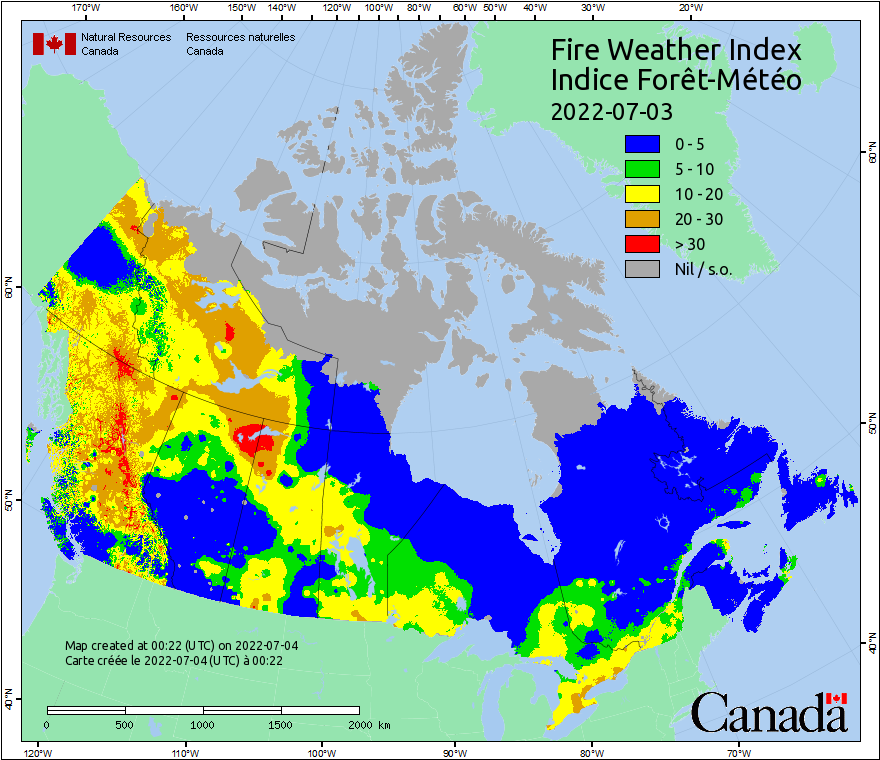 Canadian Wildland Fire Information System | Fire Weather Maps