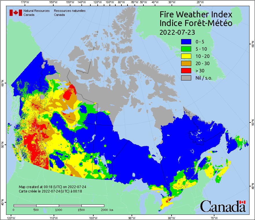 Canadian Wildland Fire Information System | Fire Weather Maps