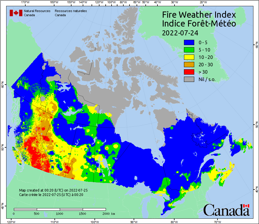 Canadian Wildland Fire Information System | Fire Weather Maps