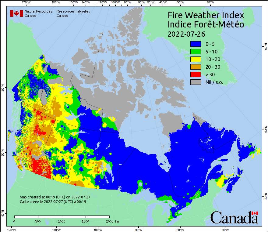 Canadian Wildland Fire Information System | Fire Weather Maps