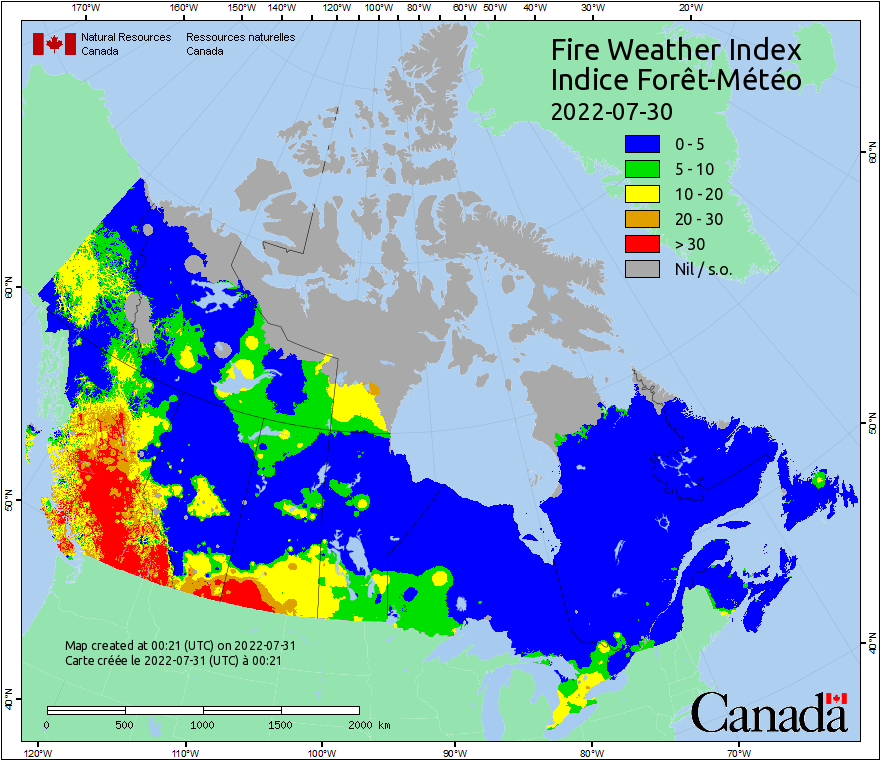 Canadian Wildland Fire Information System | Fire Weather Maps