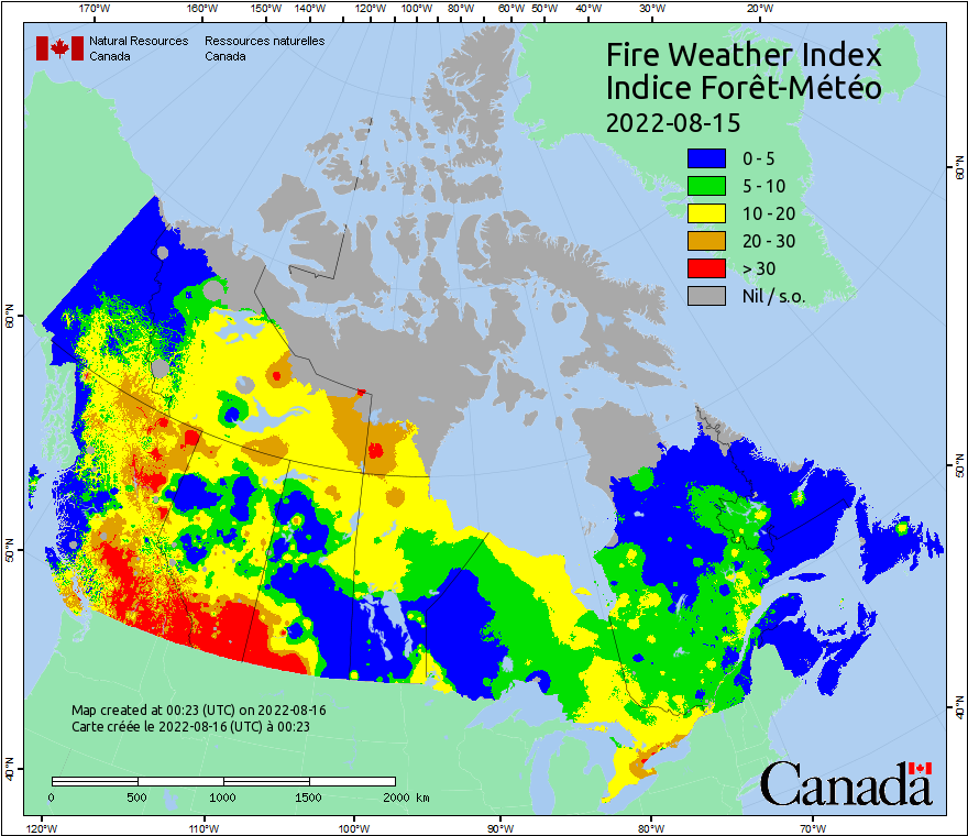 Canadian Wildland Fire Information System | Fire Weather Maps