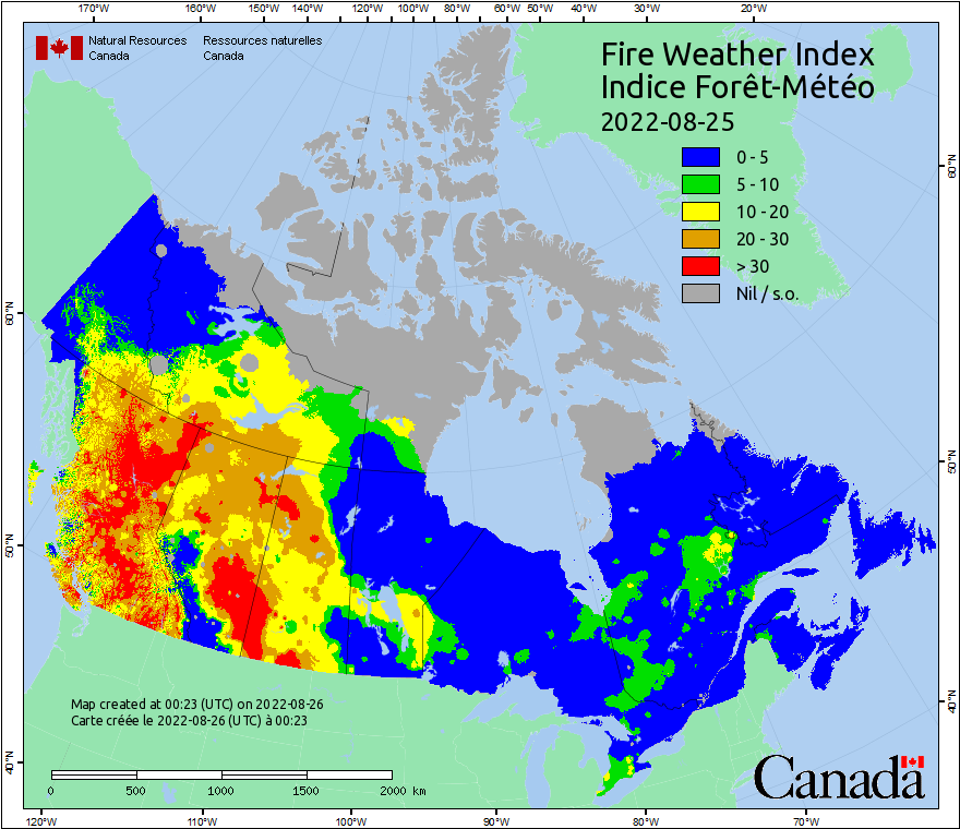 Canadian Wildland Fire Information System | Fire Weather Maps