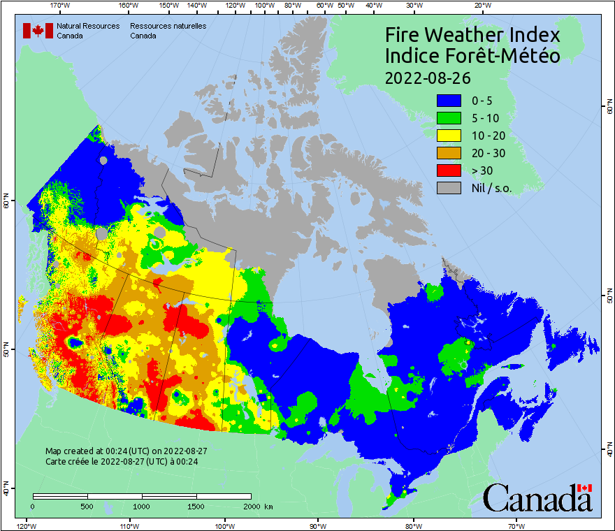 Canadian Wildland Fire Information System | Fire Weather Maps