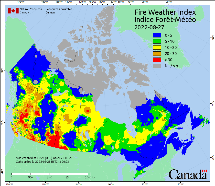Canadian Wildland Fire Information System | Fire Weather Maps