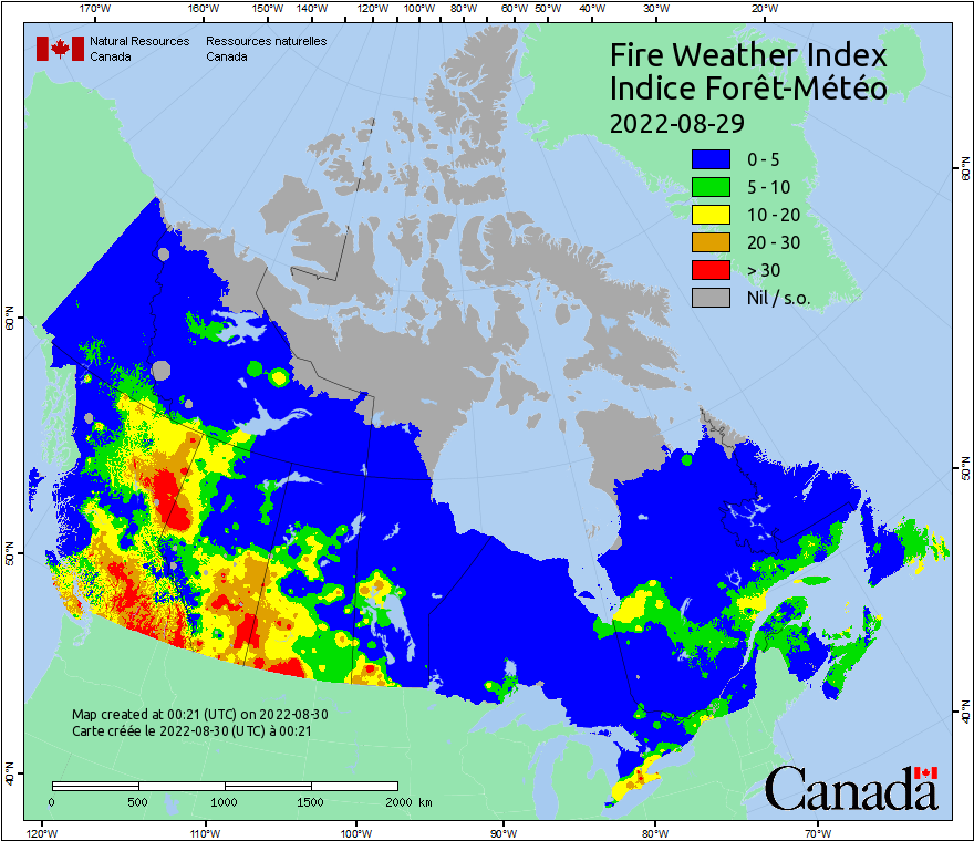 Canadian Wildland Fire Information System | Fire Weather Maps