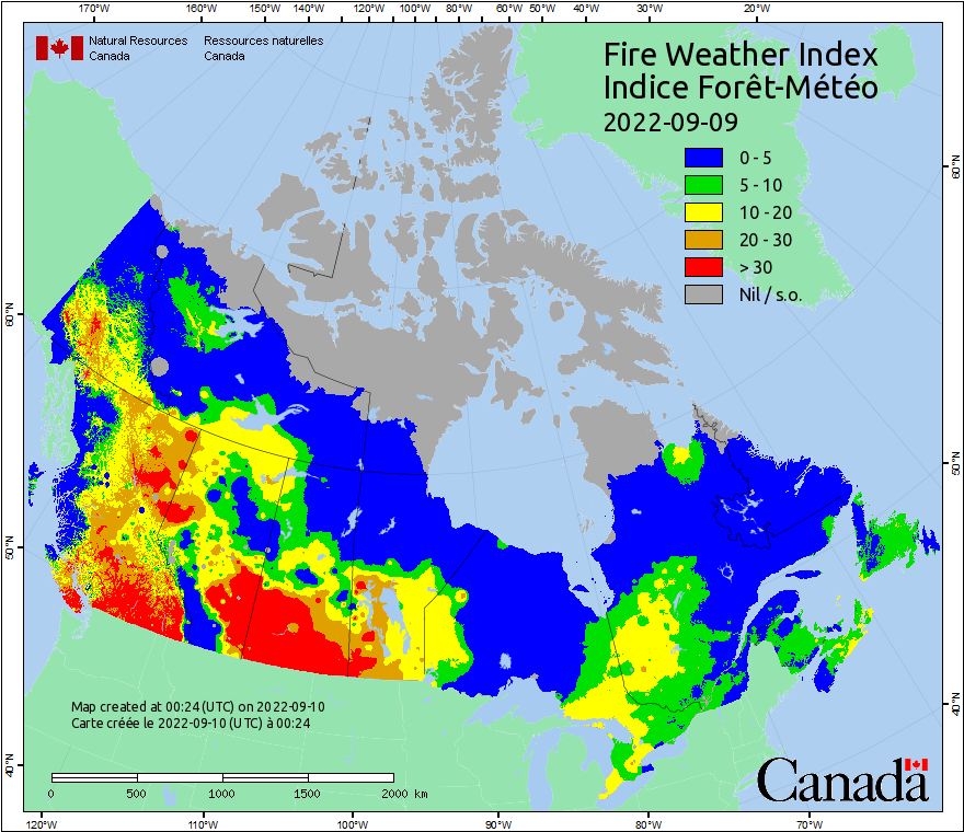Canadian Wildland Fire Information System | Fire Weather Maps