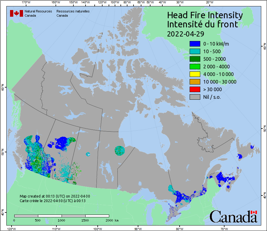 Canadian Wildland Fire Information System | Fire Behavior Maps