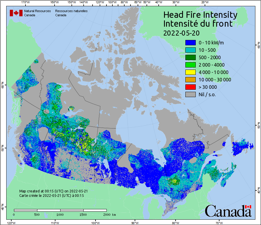 Canadian Wildland Fire Information System | Fire Behavior Maps