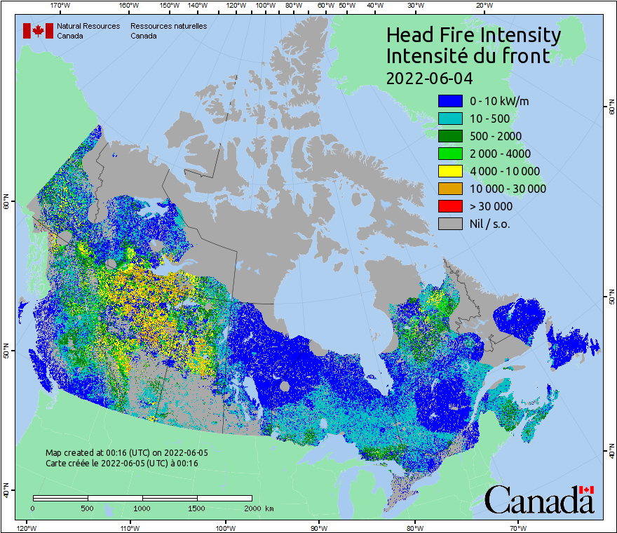 Canadian Wildland Fire Information System | Fire Behavior Maps