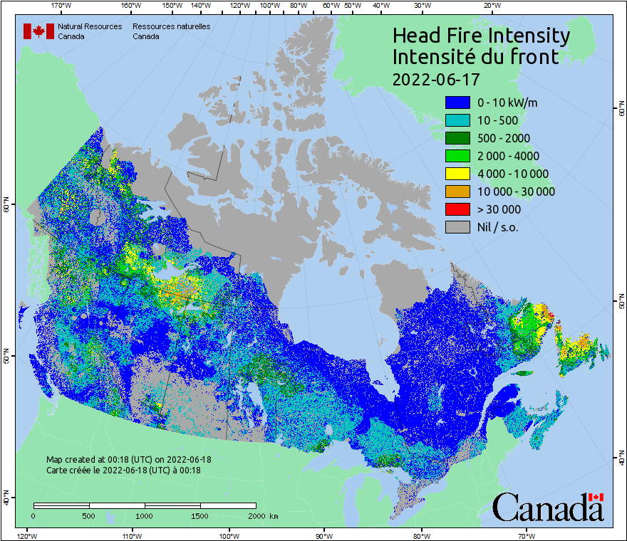 Canadian Wildland Fire Information System | Fire Behavior Maps