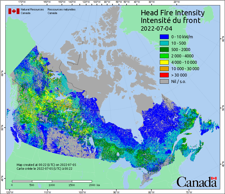 Canadian Wildland Fire Information System | Fire Behavior Maps