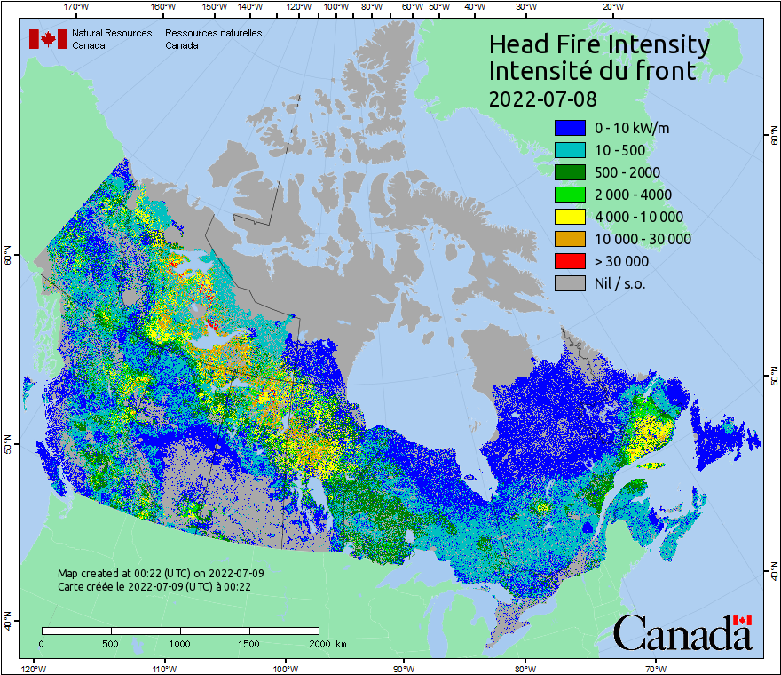 Canadian Wildland Fire Information System | Fire Behavior Maps