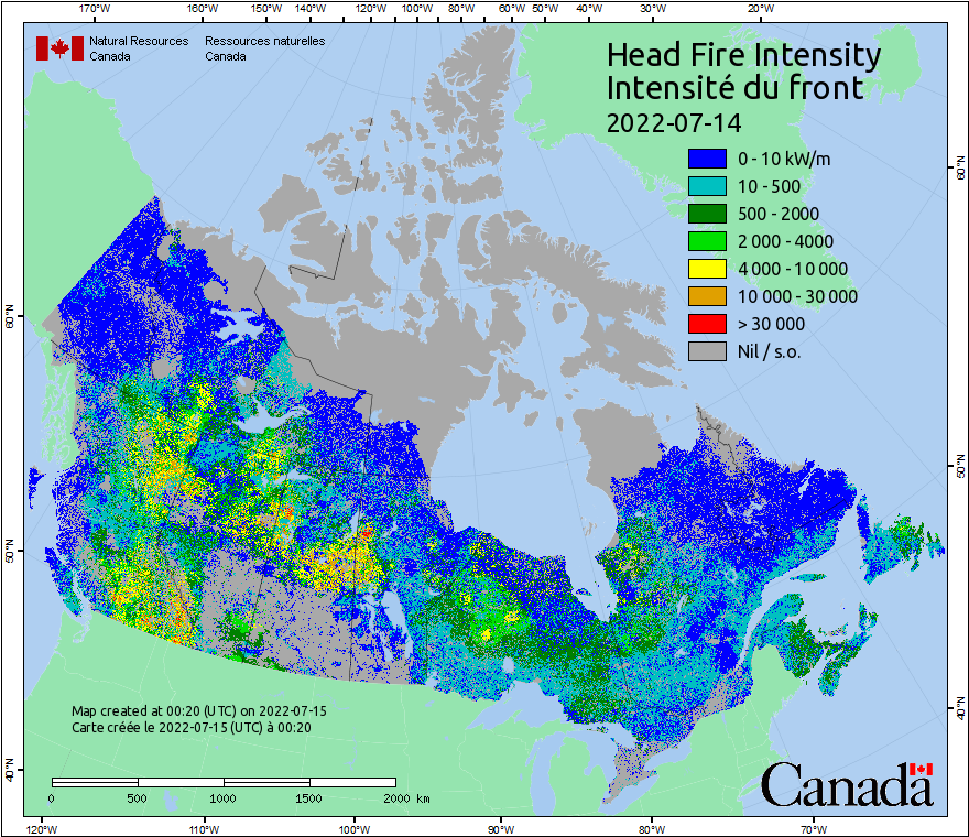 Canadian Wildland Fire Information System | Fire Behavior Maps